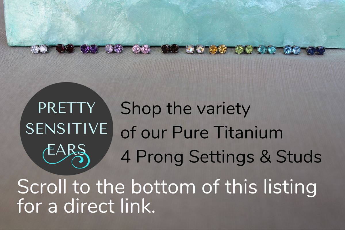 Pure Titanium Earrings London Blue Topaz Facet Cut Hypoallergenic Nick ...